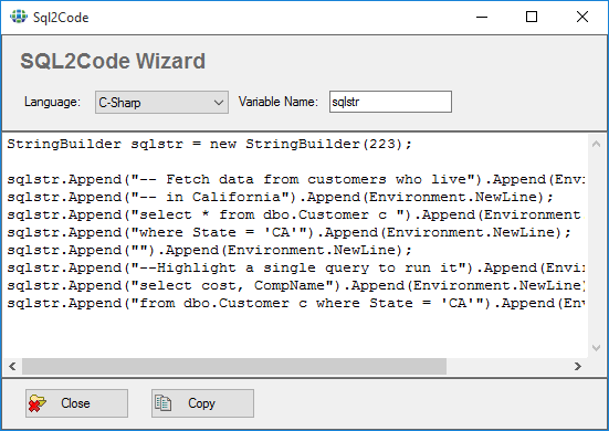 Extended Copy - Code